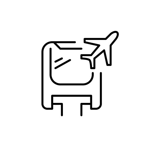 Subway train and plane airport transit efficient Vector Image