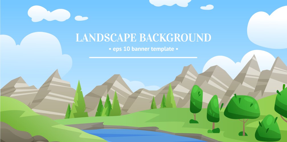 A simple nature landscape Royalty Free Vector Image