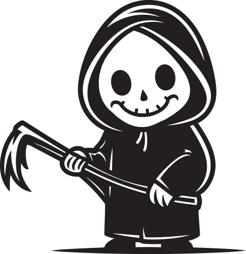 Little lurker petite grim reaper symbol Royalty Free Vector