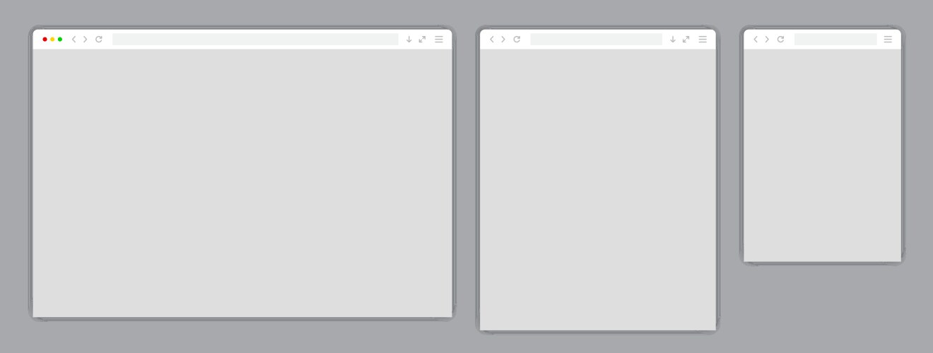 Browser window template in line design blank web Vector Image Browser window template in line design blank web Vector Image