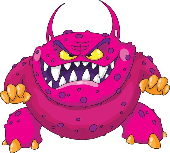 Scary monster Royalty Free Vector Image - VectorStock