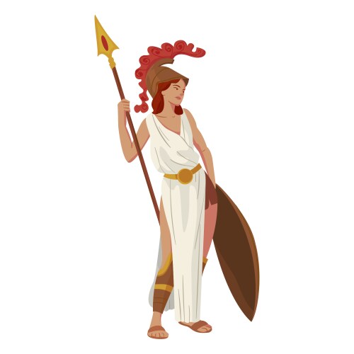 Stroke greek god athena Royalty Free Vector Image