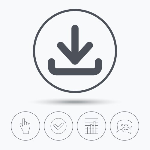 Download icon load internet data sign Royalty Free Vector