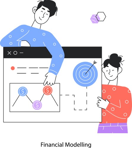 Financial modelling Royalty Free Vector Image - VectorStock