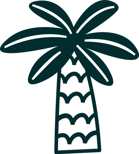 Palm tree doodle Royalty Free Vector Image - VectorStock