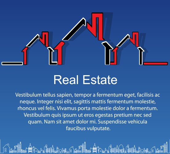 Abstract real estate background Royalty Free Vector Image