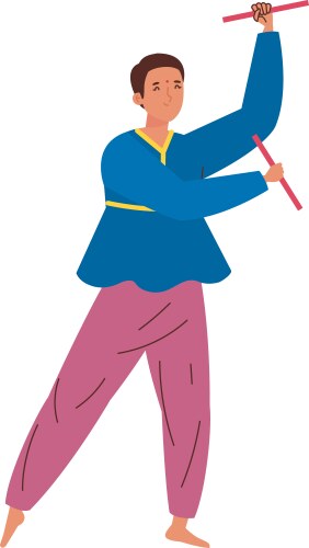 Hindu dancer man Royalty Free Vector Image - VectorStock