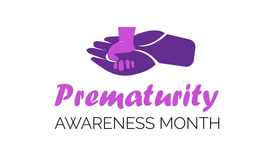 Prematurity awareness month Royalty Free Vector Image