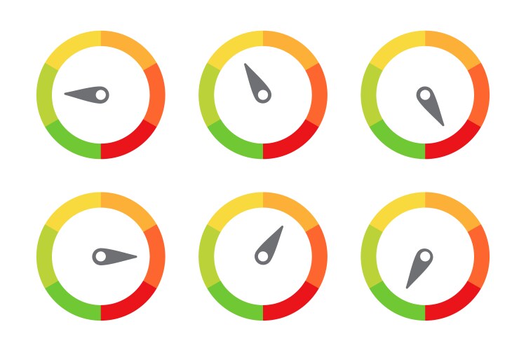 Scale meter score level icon feedback Royalty Free Vector