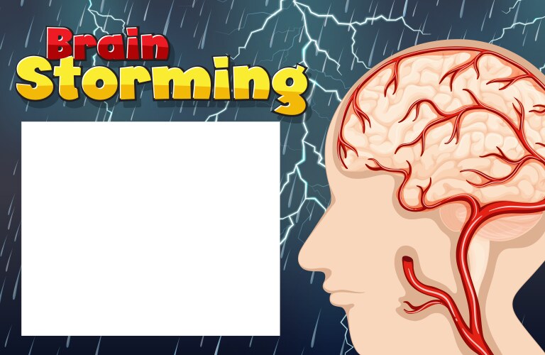 Background scene with thunder and rainstorm Vector Image