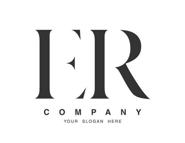 Re trendy logotype template initial letter r Vector Image