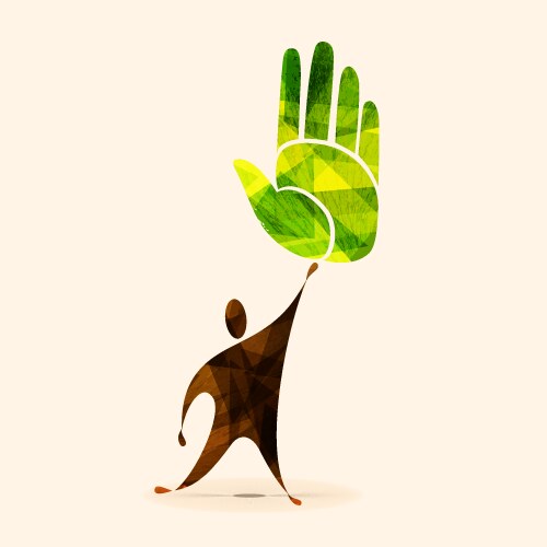 Hands together concept for social help Royalty Free Vector
