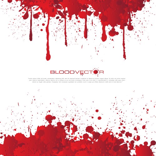 Abstract blood splatter isolated on white Vector Image