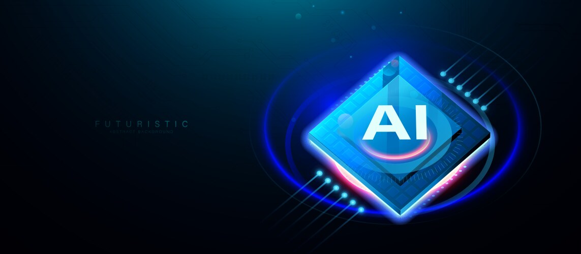 Artificial intelligence logo Royalty Free Vector Image
