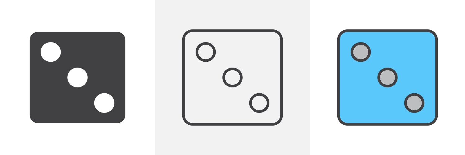 Dice icon Royalty Free Vector Image - VectorStock