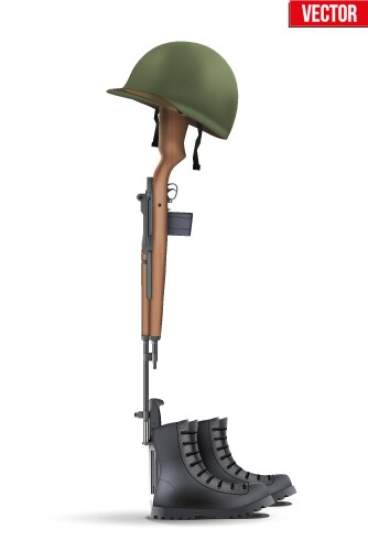 Memorial battlefield cross Royalty Free Vector Image