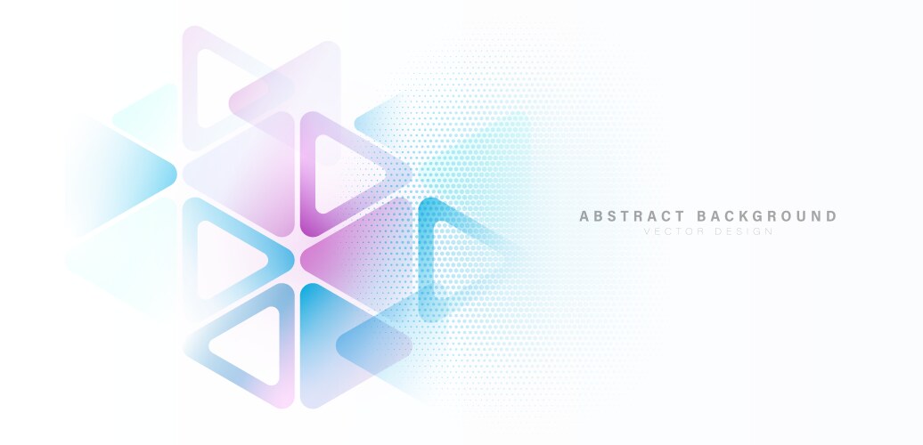 Vibrant geometric shapes in electric blue and Vector Image