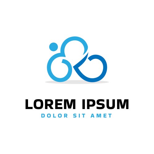 Cloud inspect logo silhouette Royalty Free Vector Image