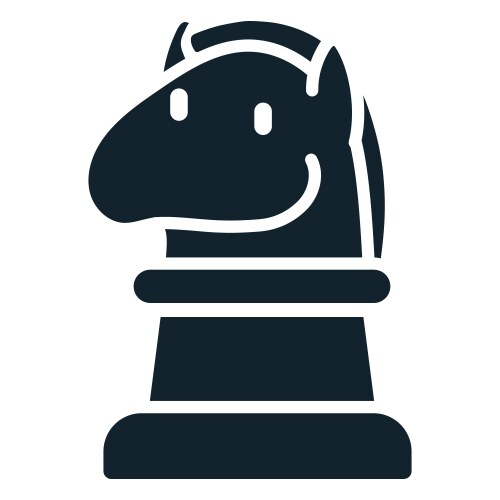 Rook chess piece cut out simple Royalty Free Vector Image