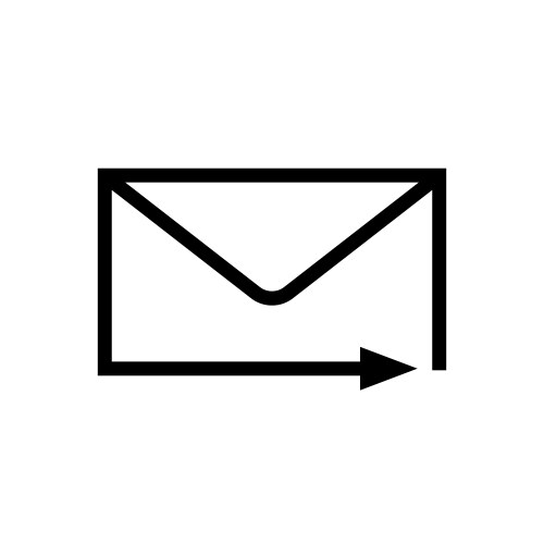 Mail icon in flat style email symbol Royalty Free Vector