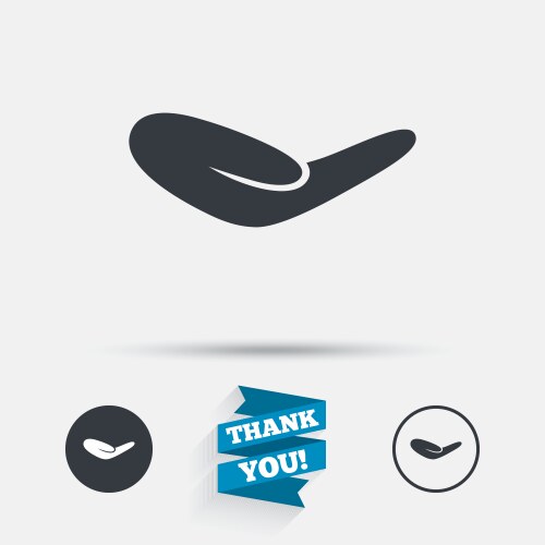 Sadaqah charity icon on white background simple Vector Image