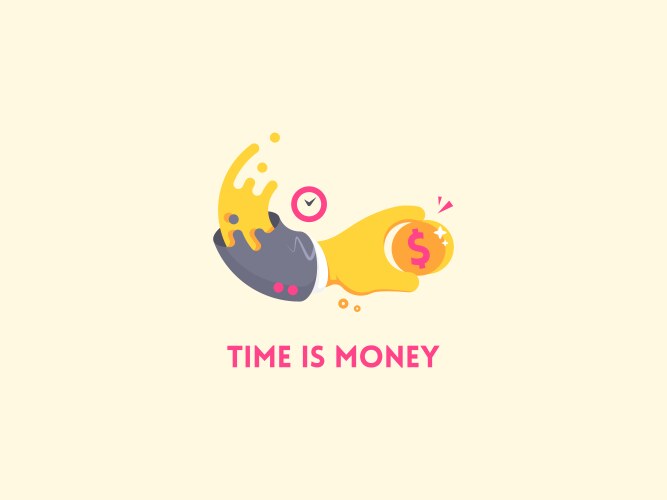Time is money Royalty Free Vector Image - VectorStock