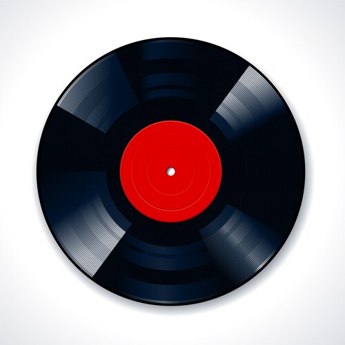 Black vinyl disc Royalty Free Vector Image - VectorStock