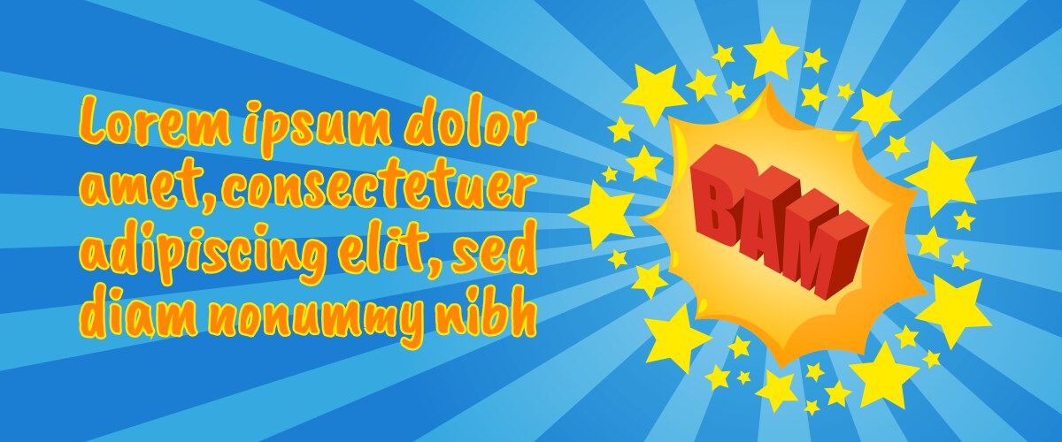 Comic book bam Royalty Free Vector Image - VectorStock