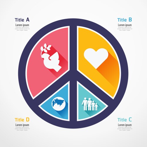 Peace symbol design Royalty Free Vector Image - VectorStock