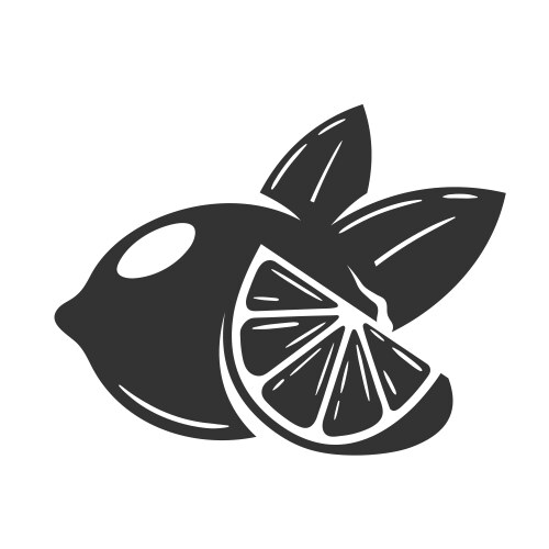 Lemon wedge icon image Royalty Free Vector Image