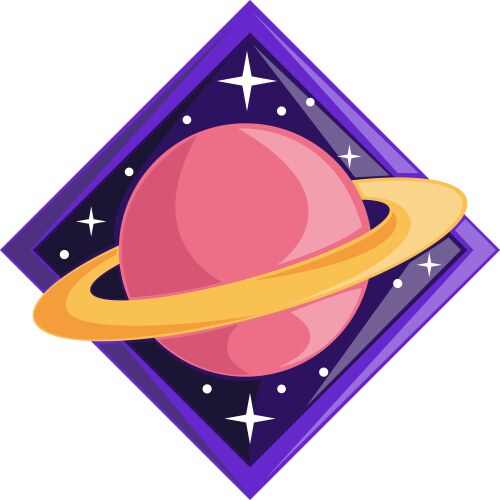 Space retro badge Royalty Free Vector Image - VectorStock