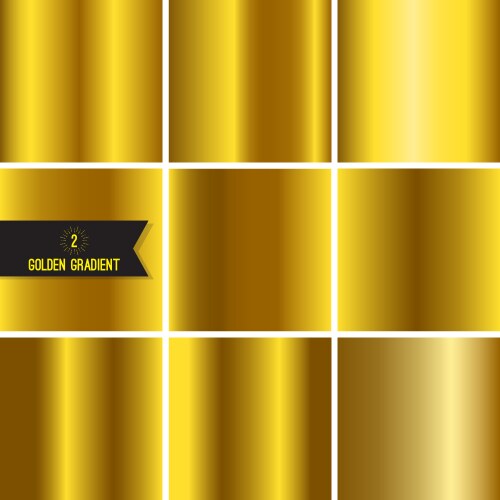 Gold texture square patterns set Royalty Free Vector Image
