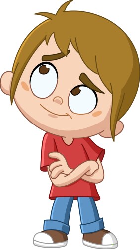 Thinking Kid Cartoon