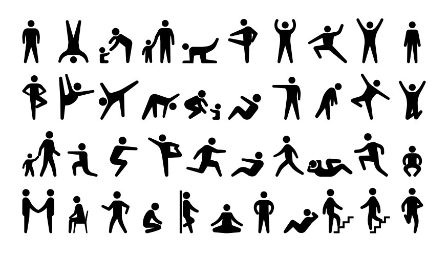 Workout Stickman Vector Images (over 150)