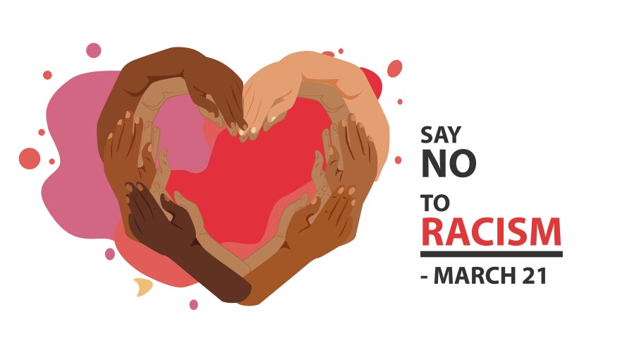 Say no to racism freedom and unity Royalty Free Vector Image