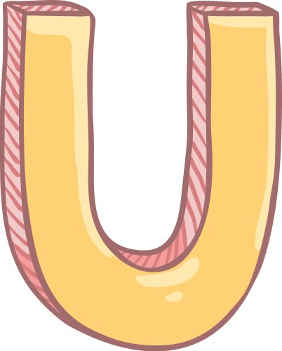 Single cartoon - the letter m Royalty Free Vector Image