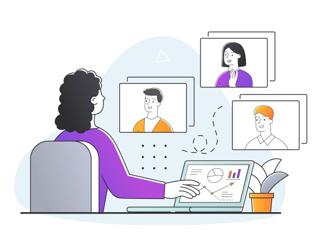 Digital presentation abstract concept Royalty Free Vector