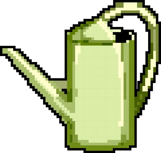 Chemical garden sprayer game pixel art Royalty Free Vector