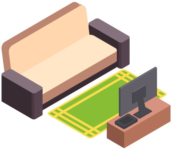 Living room design layout interior Royalty Free Vector Image