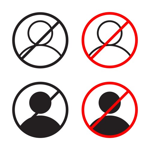 No account sign delete or cancel social media Vector Image