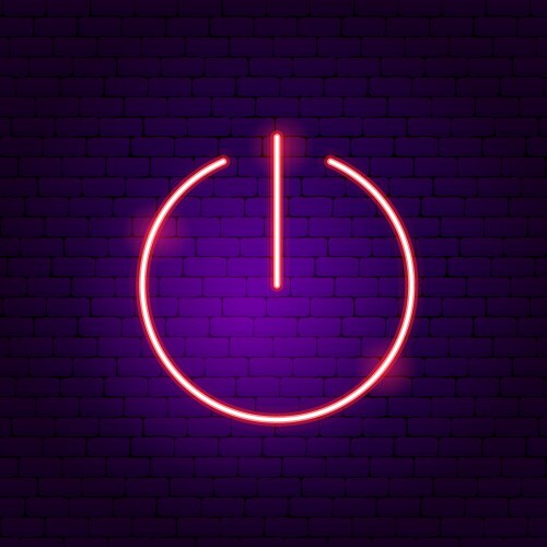 Neon Power Button Vector Images (over 4,200)