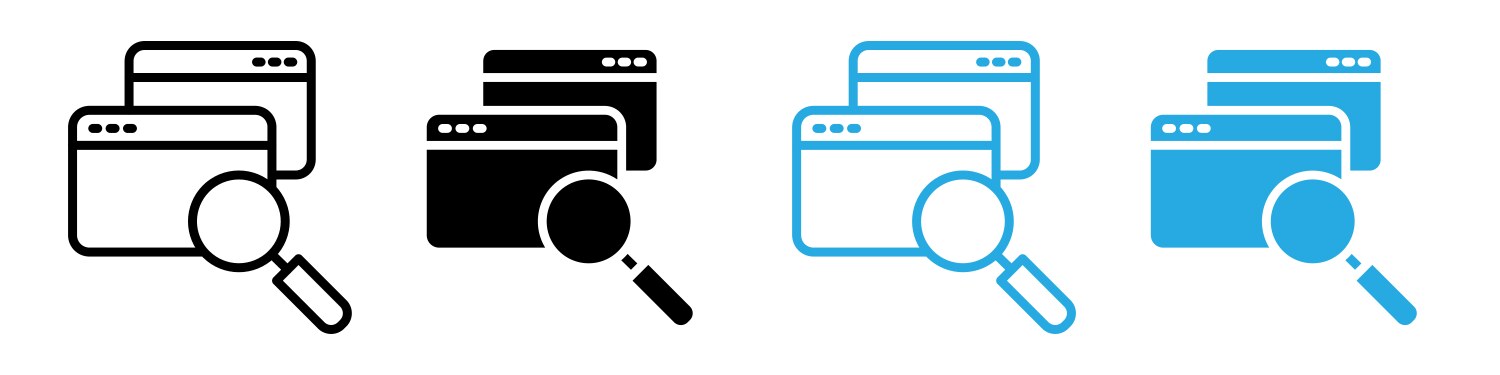 Chain link logo sign outline Royalty Free Vector Image