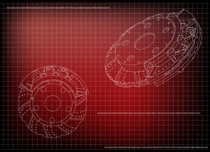 3d model of the brake disc Royalty Free Vector Image