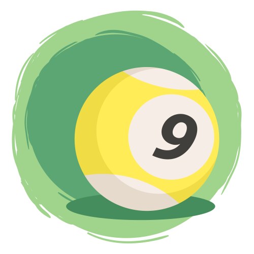 Donut cartoon nine number Royalty Free Vector Image