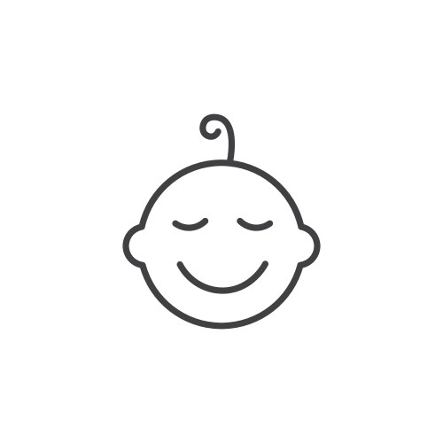 Child face icon set on white background Royalty Free Vector