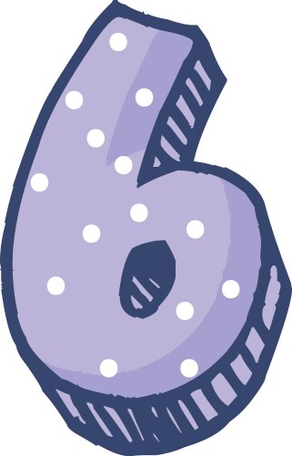 Cute number two celebration icon Royalty Free Vector Image