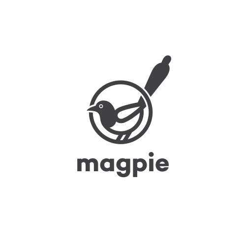 Magpie logo Royalty Free Vector Image - VectorStock