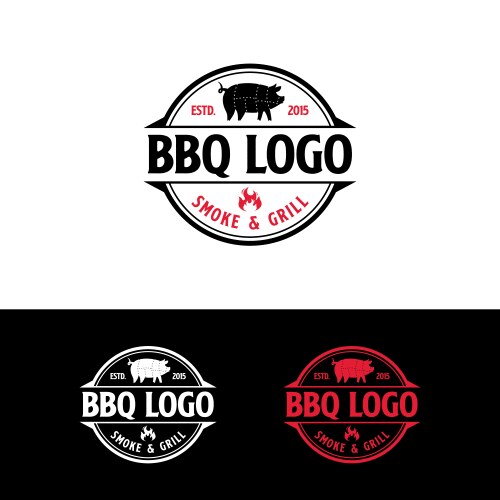 Bbq logo design Royalty Free Vector Image - VectorStock