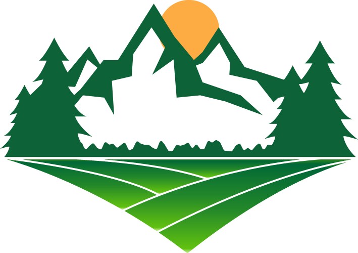 Excavator land moving logo design template Vector Image