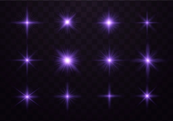 Lightning strike effects on transparent background